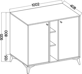 Falco Komoda Tomila 822/1 písková béžová