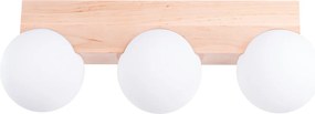 Sollux Lighting Stropní svítidlo BULBO 3 přírodní dřevo