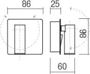 Redo 01-2340 - LED Nástěnné bodové svítidlo TOMIX LED/3,2W/230V černá