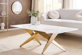 Keramický konferenční stolek Zephyra 130 cm bílý