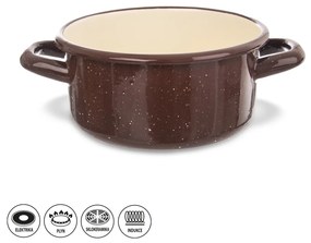 Kastrol smalt BROWN 1 l TM2