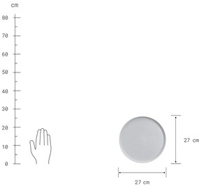 Butlers CASA NOVA Talíř 27 cm - šedá
