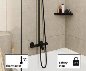 Hansgrohe Vernis Blend, Showerpipe 240 1jet s vanovým termostatem, černá matná, HAN-26899670