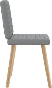 Jídelní židle 4 ks světle šedé textil 3315274
