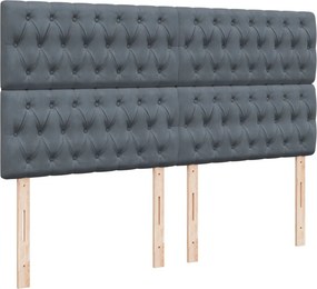 Box spring postel s matrací tmavě šedá 180x200 cm samet 3293285