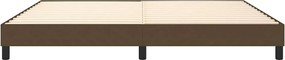 Rám postele s boxspringem tmavě hnědý 200 x 200 cm textil 3120543