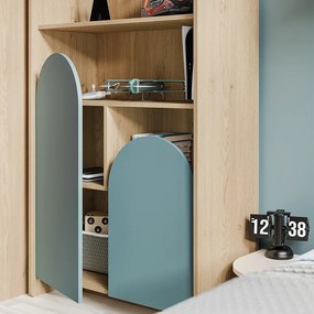 LEXI b | závěsná police 15 | 120 cm | cremona/modrá