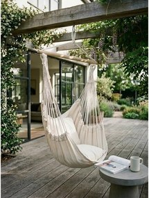 Krémové polstrované závěsné zahradní křeslo Tobago – Garden Pleasure