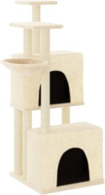 Škrabadlo pro kočky se sisalovými sloupky krémové 122 cm 172052