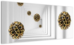 Obraz - zlaté míče (100x40cm)