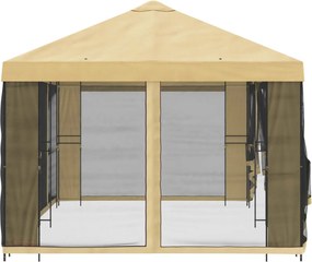 Zahradní altán se stěnami 6 x 3 m Krémová Polyester a ocel 3376020