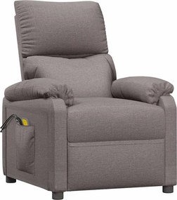 Elektrické masážní křeslo taupe textil 3098438