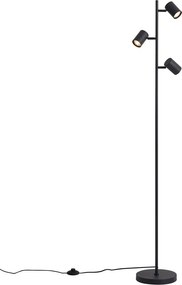 Moderní stojací lampa černá 3-světelná - Jeana