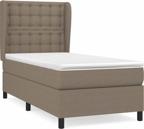 Box spring postel s matrací taupe 90x190 cm textil 3128249