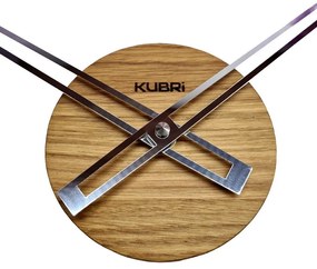 Minimalistické dubové hodiny české výroby KUBRi 0015