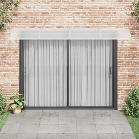 Vchodová stříška šedá a průhledná 350 x 75 cm polykarbonát 153592