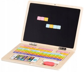 EcoToys Dřevěný notebook s magnetickým monitorem, 30 x 22 x 22 cm, G068