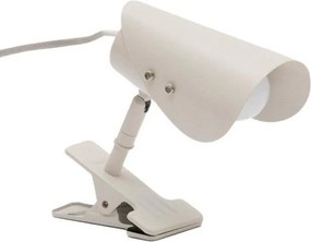 Světle šedá kovová stolní lampa s klipem (výška 16 cm) Jula – Kave Home