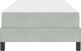Postel s boxspringem s matrací Světle šedá 90 x 190 cm textil 3398659