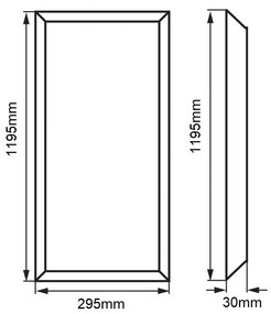 T-LED LED panel BLP30120 40W 30x120cm Studená bílá