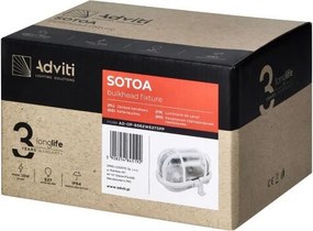 Stropní venkovní svítidlo Adviti SOTOA , E27, max. 15W, IP54, bílé