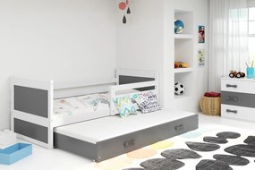 BMS Group Dětská postel s přistýlkou Rico 2 Bílá /růžová 190x80