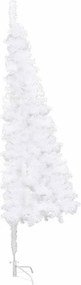 Rohový umělý vánoční stromek bílý 240 cm PVC 329171