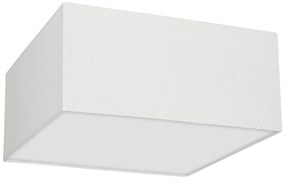 Stropní svítidlo Albion Square, 1x bílé bavlněné stínítko, (bílé plexisklo), (40cm)