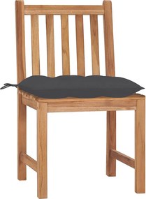 Zahradní židle 4 ks s poduškami masivní teak 3073103