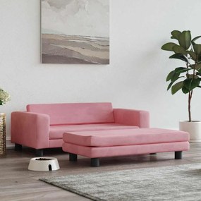vida Pelíšek pro psa s prodlužovacím dílem růžový 100x50x30 cm samet 172022