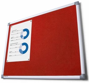 Textilní tabule SCRITTO červená 60x90 cm