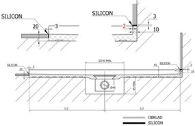 Polysan MIRAI sprchová vanička z litého mramoru, obdélník 120x90x1,8 cm, levá, bílá, 73179