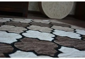 koberec AKRYL YAZZ 3766 Losos, Marocký jetel, Mříž, tmavě béžová velikost 240x330 cm | krásné koberce cz