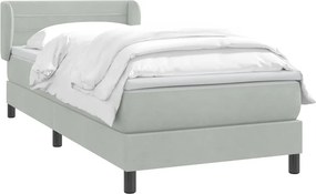 Box Spring Postel s matrací Světle šedá 90x220 cm Samet 3317637