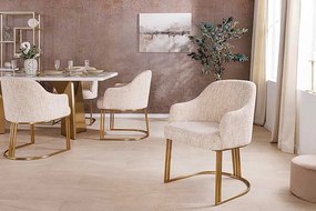 Designová jídelní židle Napayshni béžová