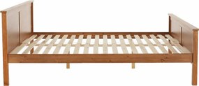 Postel, 160x200, borovicové dřevo v odstínu dub, PROVO NEW Kondela 0000400848