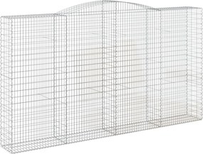Klenuté gabionové koše 6 ks 400x50x220/240cm pozinkované železo 3147078