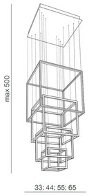 Azzardo AZ3140 - LED Stmívatelný lustr na lanku OPERA LED/329W/230V zlatá