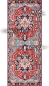 ELLE Decoration, Kusový koberec Imagination 104207 Oriental/Red z kolekce Elle, 80x150, červená, chodba / předsíň