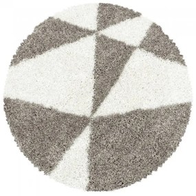 Vopi | Kusový koberec Tango shaggy 3101 beige - Kruh průměr 120 cm