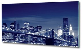 Wallmuralia Moderní skleněný obraz z fotografie New York noc 100x50