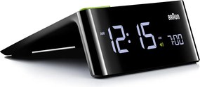 Černý Elektronický Budík S Podsvícením LCD Braun BC16B Alarm Snooze