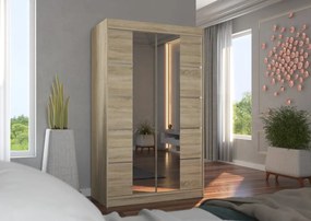 Šatní skříň s posuvnými dveřmi Nordic - 120 cm Barva: Sonoma