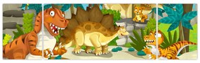 Obraz - Dinosaurie (170x50 cm)