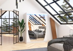 Posuvná skříň se zrcadlem a LED osvětlením ALEN 150
