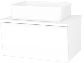 Dřevojas Koupelnová skříň INVENCE SZZ 65 (umyvadlo Joy) Varianta: L01 Bílá vysoký lesk / L01 Bílá vysoký lesk
