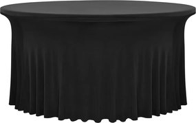 Elastický ubrus SKIRTING na kulatý stůl 152 cm Barva ubrusu: ČERNÁ / BLACK