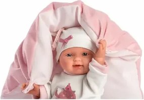 Llorens 26312 NEW BORN HOLČIČKA - realistická panenka miminko s celovi