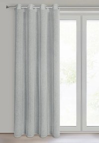 ZÁVĚS NA KROUŽCÍCH ANGELICA 140X250 CM STŘÍBRNÁ