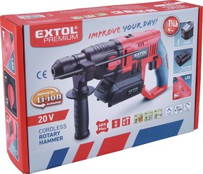 Aku vrací kladivo SHARE20V, SDS plus (tělo) EXTOL PREMIUM 8891819